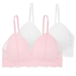 Gina Benotti 2 Damen Bralette-BHs mit Spitze