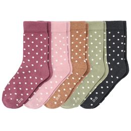 Topolino 5 Paar M&auml;dchen Socken mit Punkten