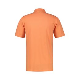 Poloshirt Lerros, Herren, Gr. L, pale papaya, Single Jersey, Obermaterial: 100% Baumwolle, unifarben, regular fit normal, Rundhals, abgesteppte Kante, Shirts, Regular Fit, mit 3-Knopf-Form, mit Seitenschlitzen