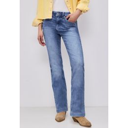 Slim-fit-Jeans Street One, Damen, Gr. 25, L&auml;nge 32, light blau wash, Web, 63% Baumwolle, 25% Polyester, 10% Viskose, 2% Elasthan, unifarben, lang, Jeans Slim-fit-Jeans, High Waist