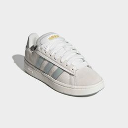 Sneaker adidas Sportswear "GRAND COURT ALPHA 00s", Damen, Gr. 40,5, core wei&szlig;, wonder sage, gold metallic, Leder, Textil, Schuhe Sneaker, inspiriert vom Design des adidas campus 00