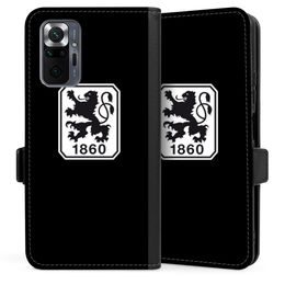 DeinDesign Xiaomi Redmi Note 10 Pro Handy Klapph&uuml;lle Handyh&uuml;lle aus Kunst Leder schwarz Flip Case Sechzger Official Licensed Product Tsv 1860 M&uuml;nchen Sideflip 