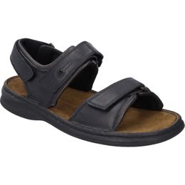 Sandale Josef Seibel "Rafe, schwarz", Herren, Gr. 44, schwarz (schwarz, brasil), Obermaterial: 100% Rindsleder Leather cow., Schuhe Sandale