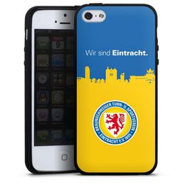DeinDesign iPhone SE (2016-2019) Handy Silikon H&uuml;lle Case schwarz Handyh&uuml;lle Official Licensed Product Logo Eintracht Braunschweig