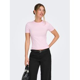 Kurzarmshirt Only "ONLJUNE S/S TEE JRS NOOS", Damen, Gr. XL, ballerina, Jersey, Obermaterial: 65% Polyester, 30% Viskose, 5% Elasthan, unifarben, figurbetont normal, Rundhals, Shirts, Materialmix mit Stretch, figurbetonte Form