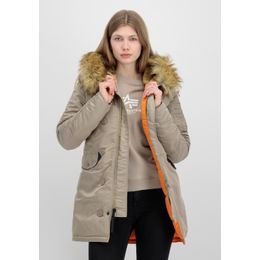 Winterjacke Alpha Industries "N-3B VF 59 Vintage Fit W", Damen, Gr. L, beige (vintage sand), Obermaterial: 100% Nylon. Futter: 100% Nylon. F&uuml;llung: 100% Polyester, Jacken Winterjacke
