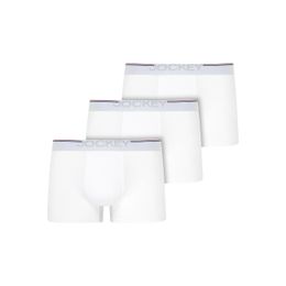 Boxer Jockey "Cotton Stretch", Herren, Gr. L, wei&szlig;, Single Jersey, Obermaterial: 95% Baumwolle, 5% Elasthan, unifarben, Unterhosen, atmungsaktiv, passgenauer Stretch