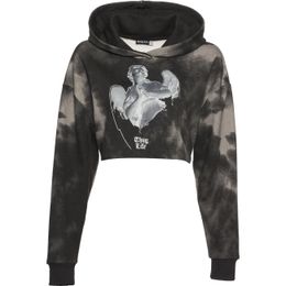 Kapuzenpullover Thug Life "Thug Life Thug Life Sky Hoodies", Damen, Gr. M, schwarz, grau, 100% Baumwolle, mehrfarbig, loose fit, ohne Ausschnitt, Pullover Kapuzenpullover