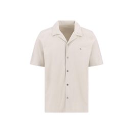 Kurzarmhemd Fynch-Hatton, Herren, Gr. 3XL, N-Gr, cement, Web, Obermaterial: 100% Baumwolle, unifarben, regular fit normal, gerader Abschluss, Hemden, Kurzarm, aus Baumwolle, Regular Fit, mit Logo Stickerei