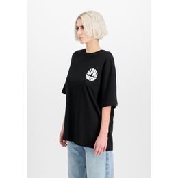 T-Shirt Alpha Industries "Logo Backprint T-Shirt W", Damen, Gr. L, schwarz, Obermaterial: 100% Baumwolle, Shirts T-Shirt