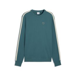 Langarmshirt Puma "ESS ELEVATED CREW TR", Herren, Gr. XL, emerald ice, Sweatware, Obermaterial: 100% Baumwolle, unifarben, regular fit normal, Rundhals, Shirts Langarmshirt, Regular Fit, Langarm, sportlicher Stil, Rundhalsausschnitt