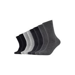 Socken s.Oliver "8er Pack", Herren, Gr. 35-38, schwarz (schwarz mix), 70% Baumwolle, 27% Polyester, 2% Elasthan, 1% Polyamid, uni, Socken Socken