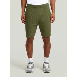 G-Star Raw Trainingsshorts G-STAR "Structured Jersey Shorts", Herren, Gr. L, gr&uuml;n (four leaf clover), Obermaterial: 64% Polyester, 34% Baumwolle, 2% Elasthan, Hosen