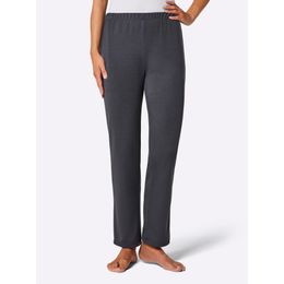 Schlupfhose feel good, Damen, Gr. 18/19, Kurzgr&ouml;&szlig;en, grau (graphit), 70% Polyester, 30% Viskose, unifarben, Hosen Schlupfhose