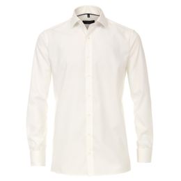 Businesshemd Casamoda "Casamoda Businesshemd uni", Herren, Gr. 45, Normalgr&ouml;&szlig;en, wei&szlig; (wei&szlig;beige), 100% Baumwolle, unifarben, comfort fit, Hemden