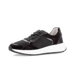 Sneaker Gabor "Sneaker low", Damen, Gr. 35,5, schwarz-wei&szlig; (schwarz), Schuhe Sneaker
