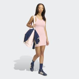 Shirtkleid adidas originals "DRESS", Damen, Gr. L, N-Gr, wonder mauve, Obermaterial: 88% Polyester, 12% Elasthan, Kleider Shirtkleid