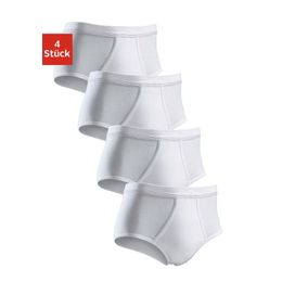 Slip Clipper, Herren, Gr. 5, 4 Stk., wei&szlig;, Feinripp, Obermaterial: 100% Baumwolle, unifarben, k&ouml;rpernah, Unterhosen Slip, schlichtes Basic f&uuml;r jeden Tag aus Feinripp
