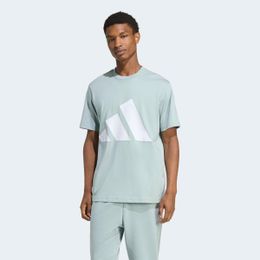 T-Shirt adidas Sportswear "M BL SJ T", Herren, Gr. M, wonder sage, wei&szlig;, Obermaterial: 100% Baumwolle, normal, Rundhals, Shirts T-Shirt, klassische Silhouette, mit Rundhalsausschnitt