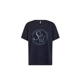 Kurzarmhemd soyaconcept "Soya Concept T-shirt SC-BANU", Damen, Gr. L, Normalgr&ouml;&szlig;en, 6910 navy, Obermaterial: 48% Modal, 48% Polyester, 4% Elasthan, Hemden