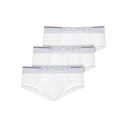 Slip Jockey "Cotton Stretch", Herren, Gr. L, wei&szlig;, Single Jersey, Obermaterial: 95% Baumwolle, 5% Elasthan, Unterhosen Slip, eng anliegend, elastisch