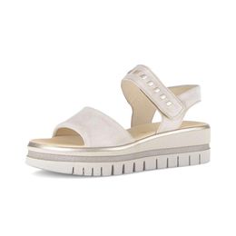 Riemchensandale Gabor "Riemchensandale", Damen, Gr. 39, beige, Schuhe Riemchensandale