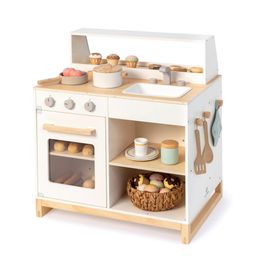 Musterkind Kinderk&uuml;che Prunus, Natur, Wei&szlig;, Holz, Holzwerkstoff, 46x67x62 cm, EN 71, CE, FSC 100%, Spielzeug, Kinderspielzeug, Kinderk&uuml;chen