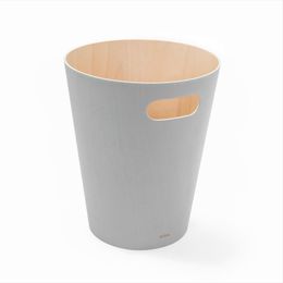 Umbra Papierkorb Woodrow, Grau, Holz, 7,5 L, 23x28x23 cm, K&uuml;chen, K&uuml;chenausstattung, M&uuml;lleimer