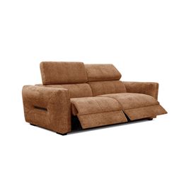 SOFA CALVERA 3-Sitzer mit 2 Relaxfunktionen, dunkelorange