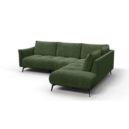 ECKSOFA AERA 5-Sitzer rechts, dunkelgr&uuml;n
