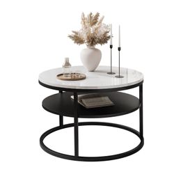 COUCHTISCH CIRI SLIM mit Regal Hochglanz