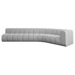 ECKSOFA modulares Sofa Karex-L2 - 399x194x70 cm Hellgrau