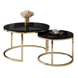 COUCHTISCH CIRI 2-in-1 CHROME gold
