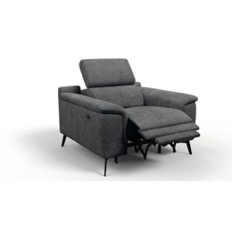 SESSEL FIERO mit Relaxfunktion, dunkelgrau