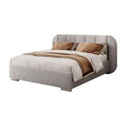POLSTERBETT AMARA SILVER 140x200 gepolstert mit Stauraum und Lattenrost, Royal Velvet 251