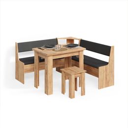 ECKBANKGRUPPE Tiberio Goldkraft Eiche 150 x 150 cm mit Tisch