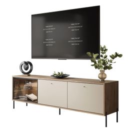 TV-SCHRANK ISA, mit LED-Beleuchtung auf hohen Beinen