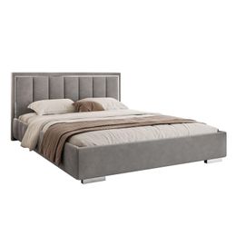 POLSTERBETT AURELIA SILVER mit Stauraum und Metallrahmen 160x200 Jasmine 90