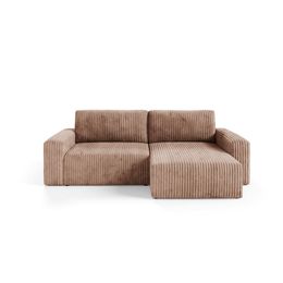 ECKSOFA Angela 3 Sitzpl&auml;tze Hellbraun