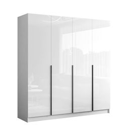 KLEIDERSCHRANK AUREL 4D mit schwarzen Griffen