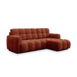 ECKSOFA MELLOW 3-Sitzer, dunkelorange
