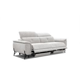 SOFA AVENA 3-Sitzer mit 2 Relaxfunktionen, hellgrau