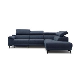 ECKSOFA FIERO 5-Sitzer mit 1 Relaxfunktion, dunkelblau