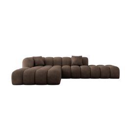 ECKSOFA Ottomane Links OLEA-L2 - 289x176x71 cm Braun