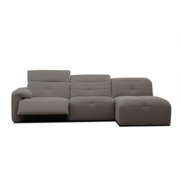 ECKSOFA TRENTO 4-Sitzer mit 1 Relaxfunktion, braun