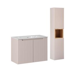 BADM&Ouml;BEL 80cm Riva 2er-Set Kaschmir