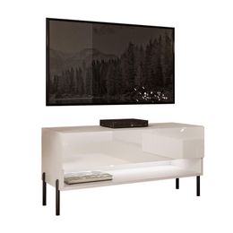 LOWBOARD RTV Schrank CALANTE 90 cm auf geraden schwarzen Beinen