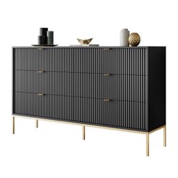 SIDEBOARDS CORTADO GOLD KS154 MIT SCHUBLADEN SCHWARZ