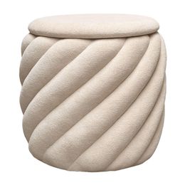 POUF NOEL gepolstert mit Stauraum beige