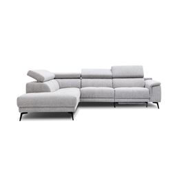 ECKSOFA FIERO 5-Sitzer mit 1 Relaxfunktion, hellgrau